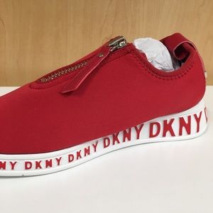 Dkny | Shoes | Dkny Red Zip Up Sneakers | Poshmark